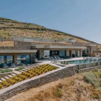 Luxury Cave Villa Andros island for sale - Above Kypri Beach